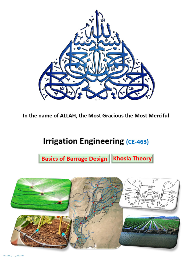 IE Lec - 10 - Basics - of - BarrageDesign - 0 - Khosla | PDF | Irrigation | Earth Sciences