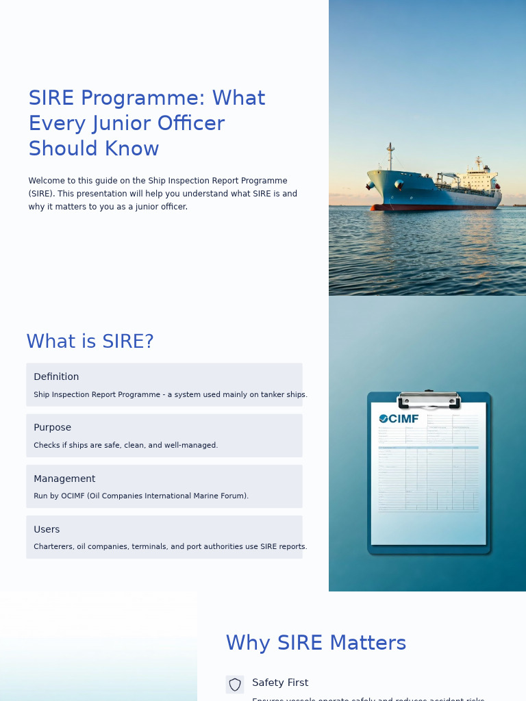 SIRE Programme What Every Junior Officer Should Know | PDF | Ships ...