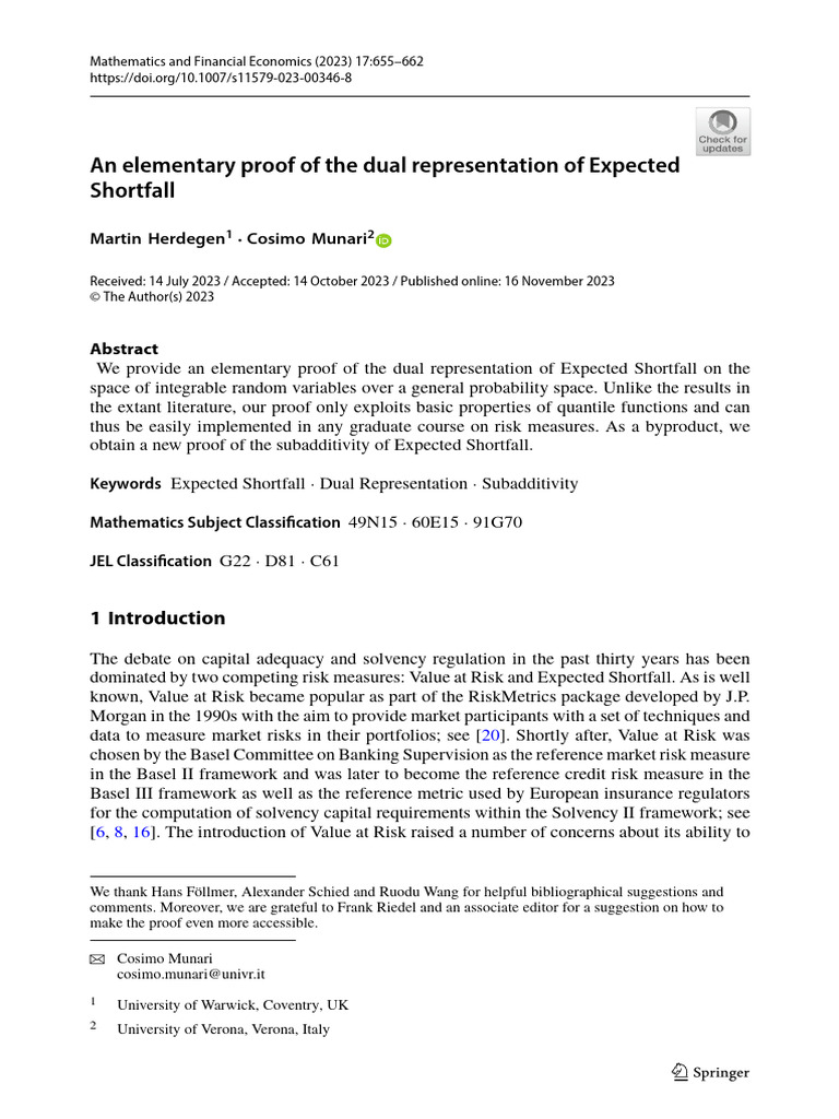 An Elementary Proof of The Dual Representation of Expected ...