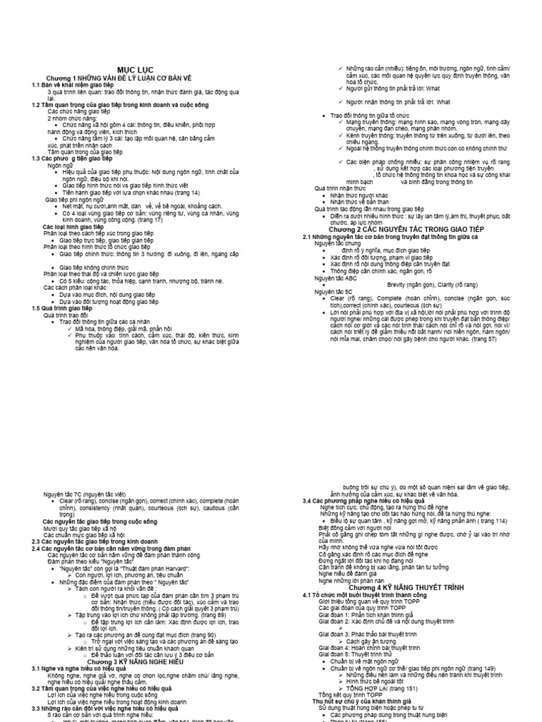 MỤC LỤC GTTKD | PDF