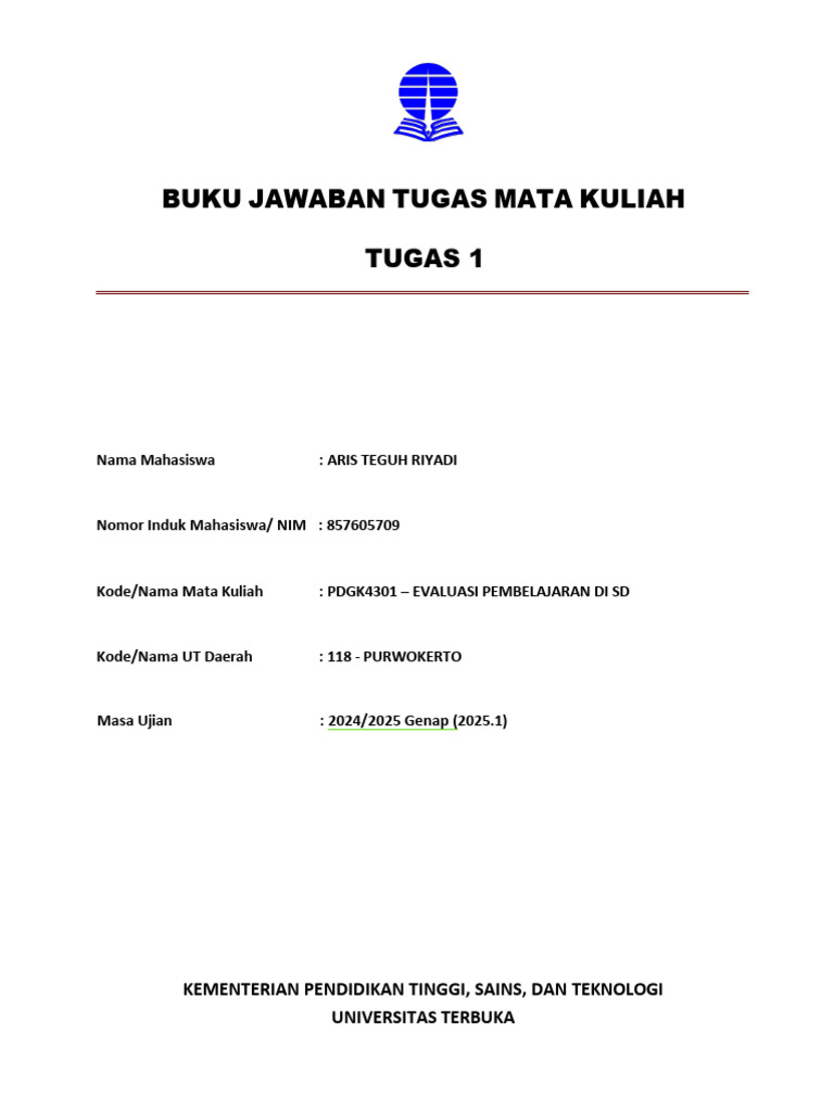 BJT - Tugas 1 (PDGK4301) | PDF