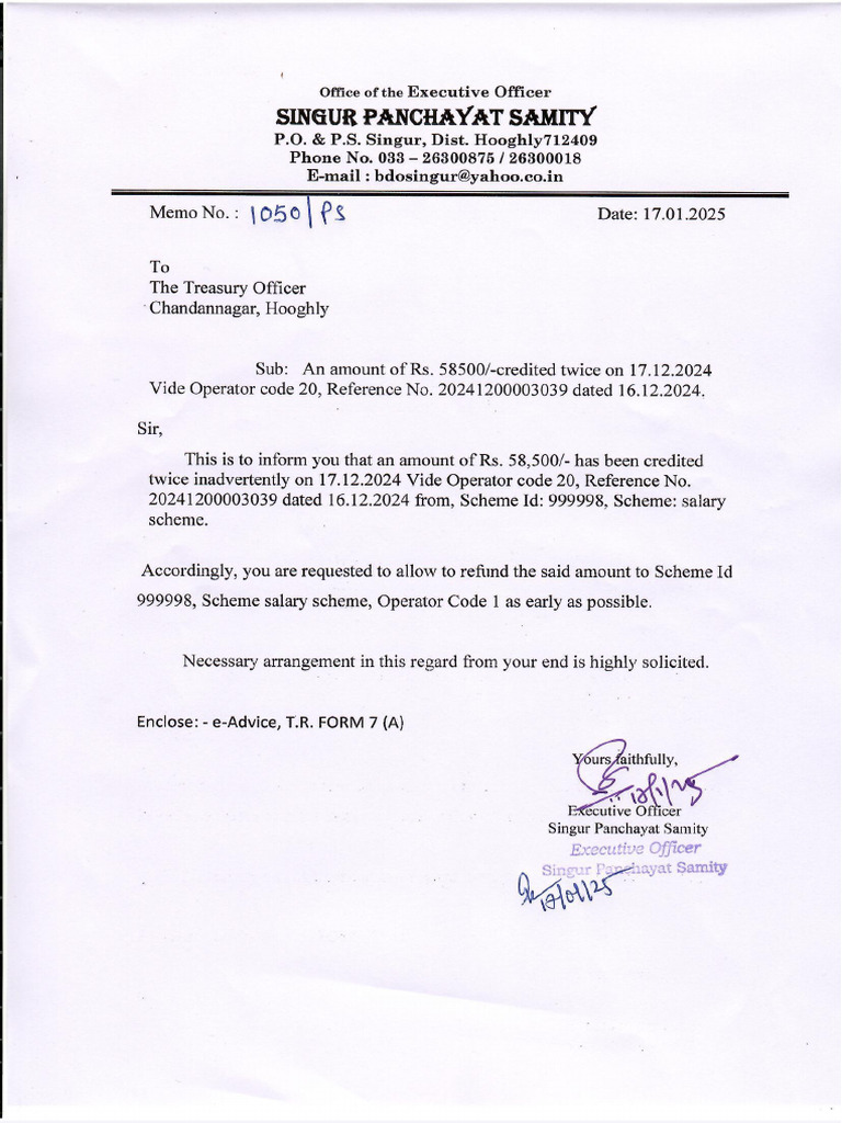 Treasury Letter | PDF