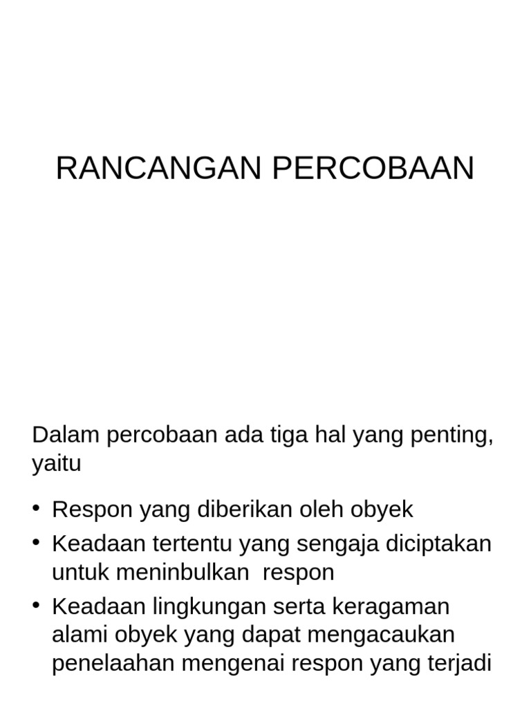 rancangan-percobaan | PDF