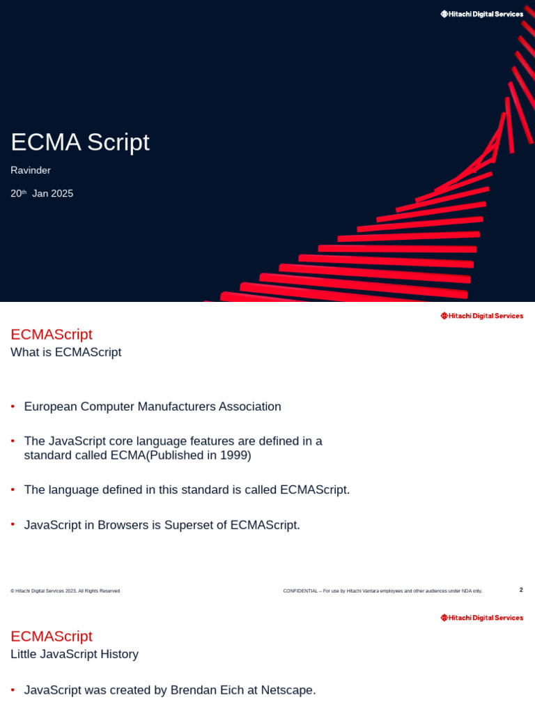 ECMA Script - Ravinder Kalakanti | PDF | Java Script | Object Oriented Programming