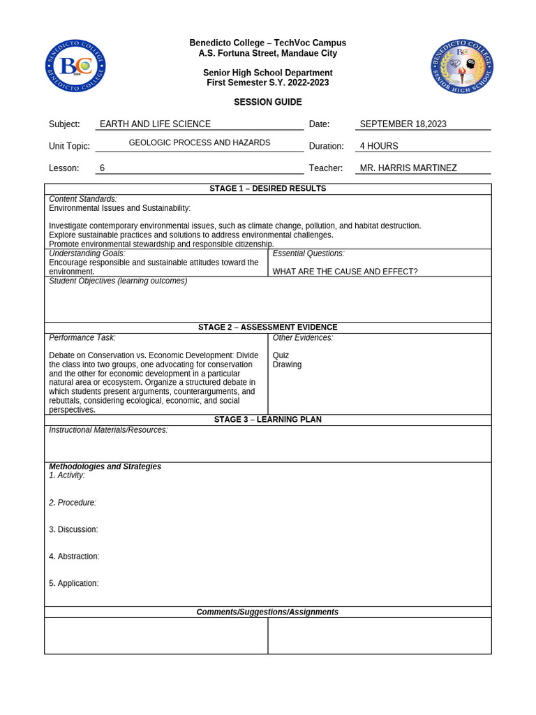 SESSION GUIDE E&L Science Lesson 6 | PDF