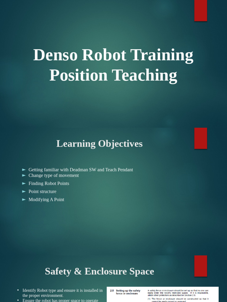Denso Robot Changing Positions Training | PDF | Equipment ...