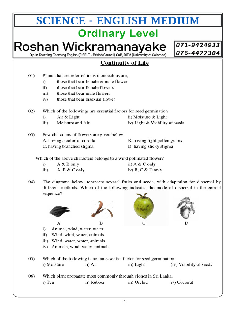 Grade 10 Science Unit 14 Overview | PDF | Flowers | Reproduction