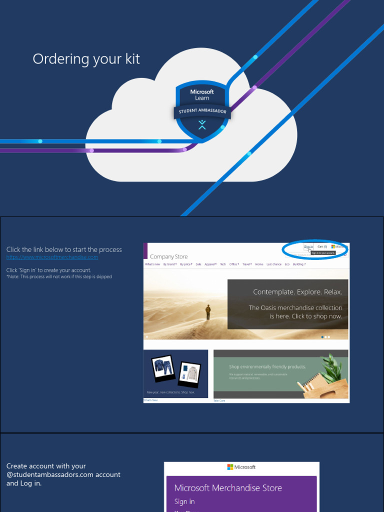 Student Ambassadors Swag Kit Ordering Guidance - Microsoft Company ...