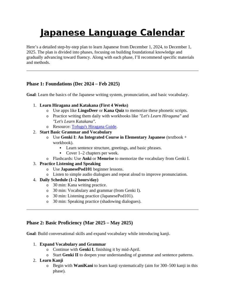 Japanese Language Calendar | PDF | Japanese Language | Japanese Writing ...