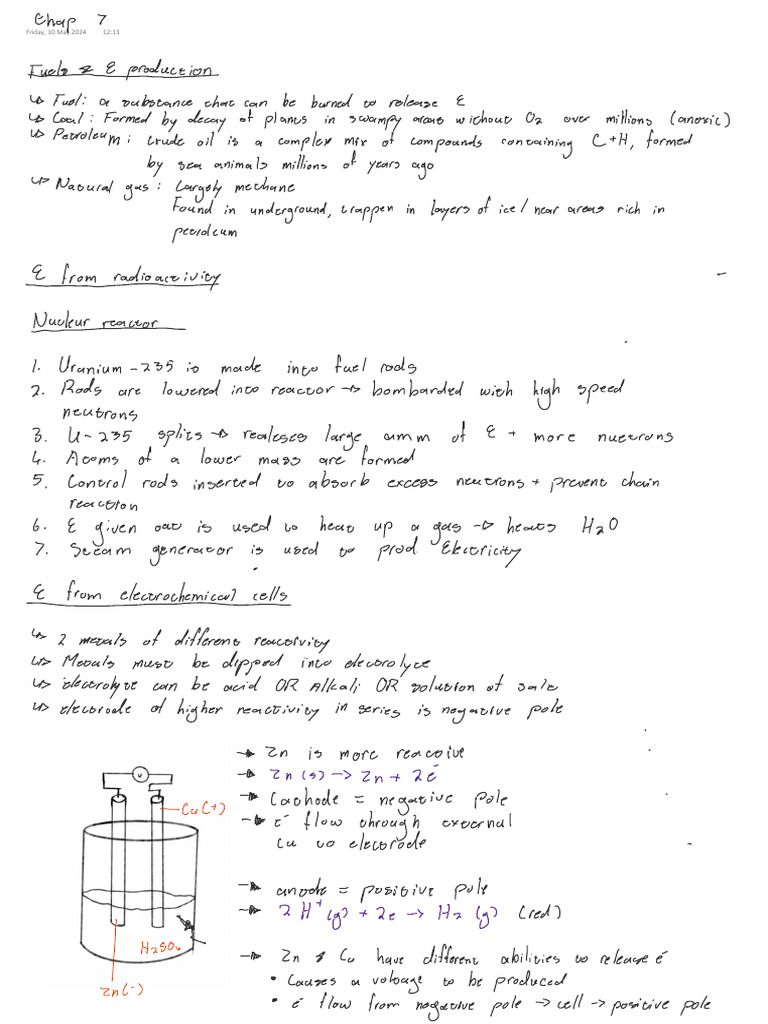 Essential Chemistry For Igcse Chapters 7 - 10 Notes | PDF