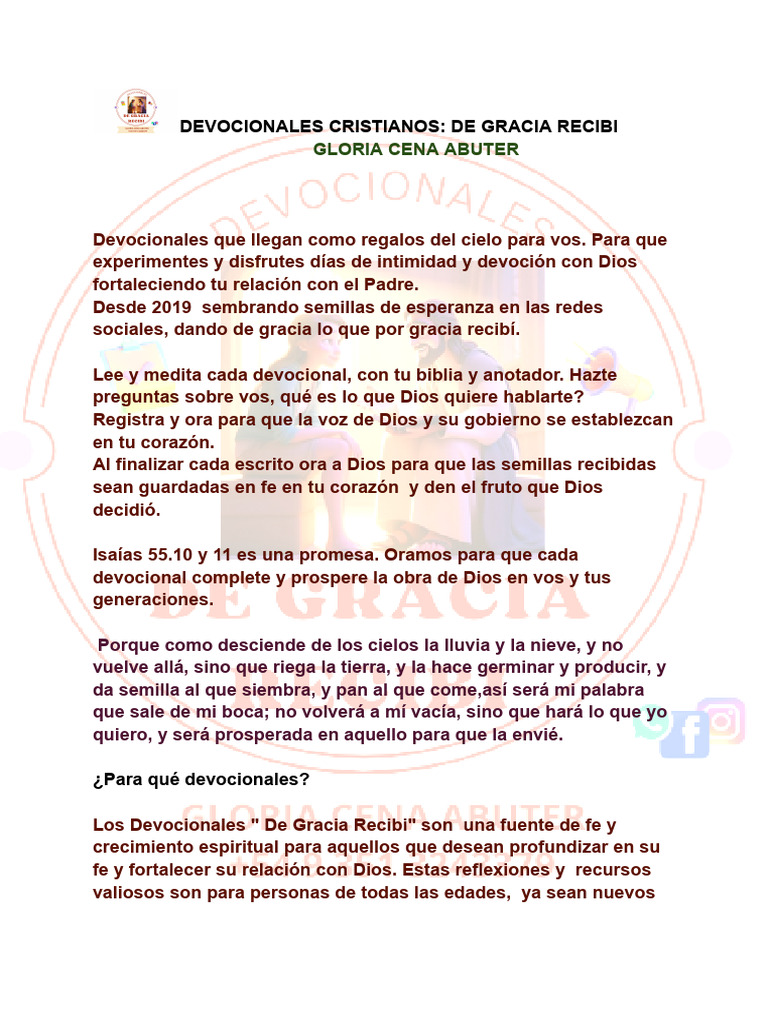 TU REGALO - 30 Devocionales | PDF | Cristo (título) | Oración