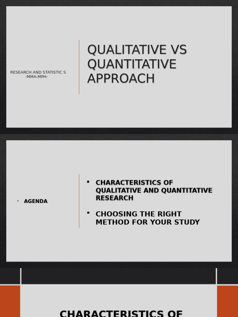 Qualitative VS Quantitative Approach | PDF | Quantitative Research | Qualitative Research