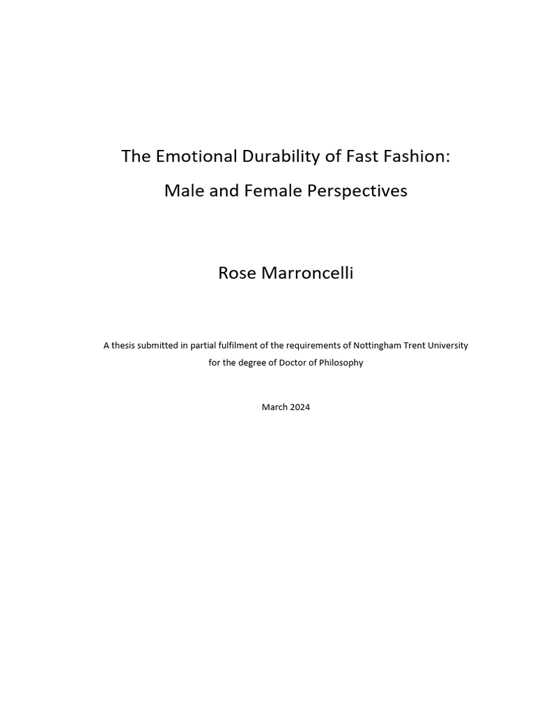 2024 PhD THESIS- The Emotional Durability of Fast Fashion- Male and ...