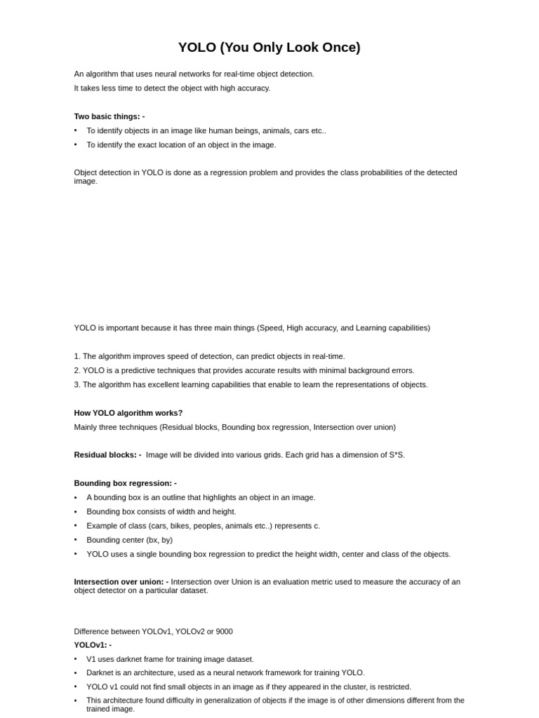 YOLO (You Only Look Once) | PDF | Accuracy And Precision | Algorithms