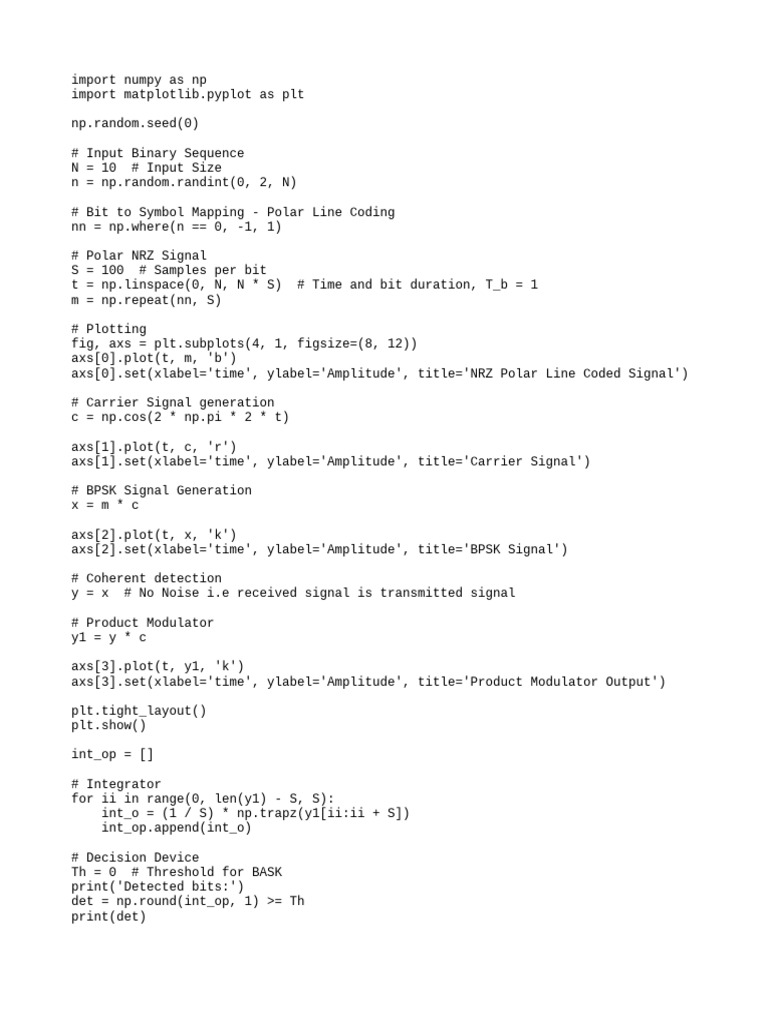 BPSK Mod Demod 11 | PDF