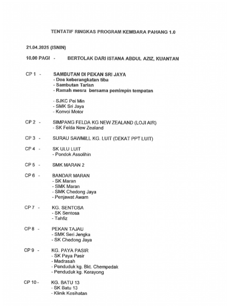 TENTATIF RINGKAS | PDF