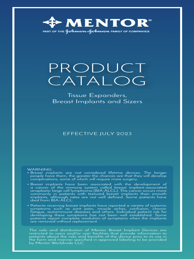 Product Catalog: Tissue Expanders, Breast Implants and Sizers | PDF ...