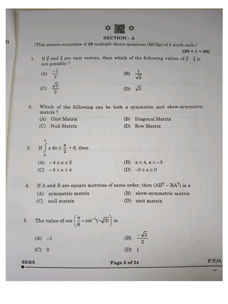 Maths Set 3 | PDF