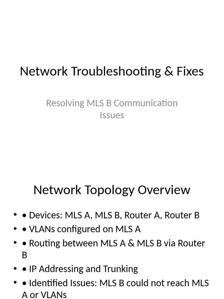 Network Troubleshooting Presentation | PDF