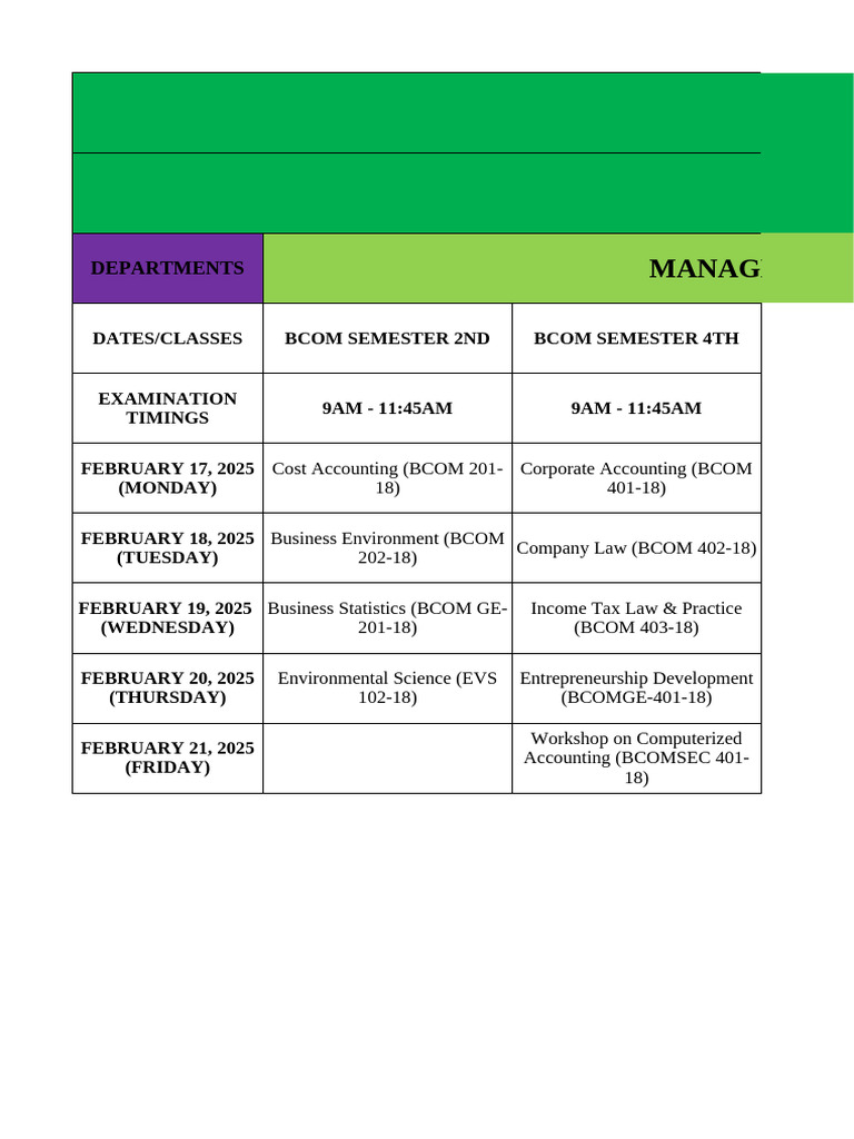 Mse-1 Feb 2025 - Consolidated Date Sheet Campus 2 Pcte | PDF ...