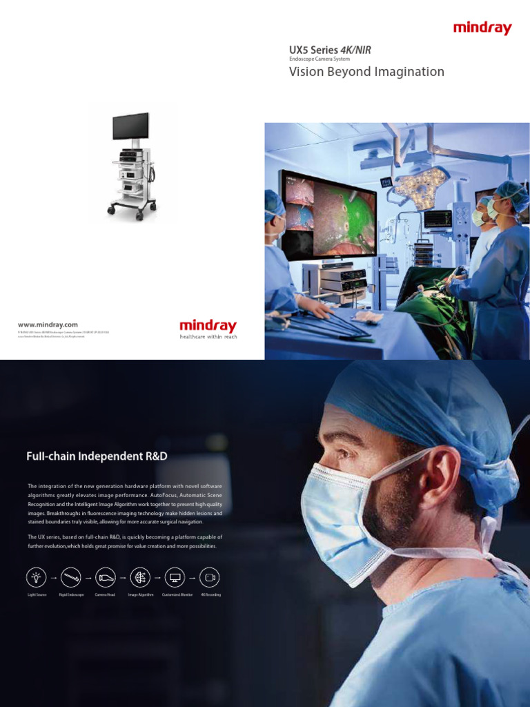 Mindray UX5 Endoscope Camera System | PDF | Camera | Exposure (Photography)