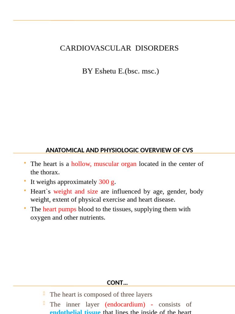 Cvs 1 Overview... CAD..MI..ANGI..1.. | PDF | Heart Valve | Heart
