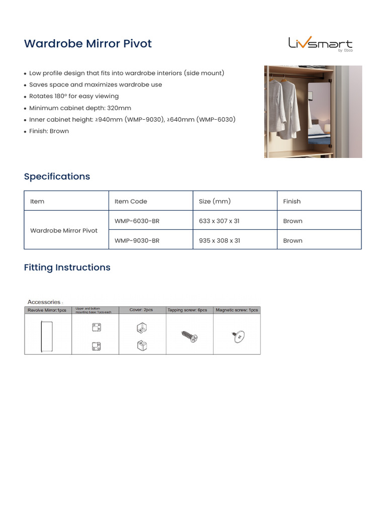 Wardrobe Mirror Pivot | PDF