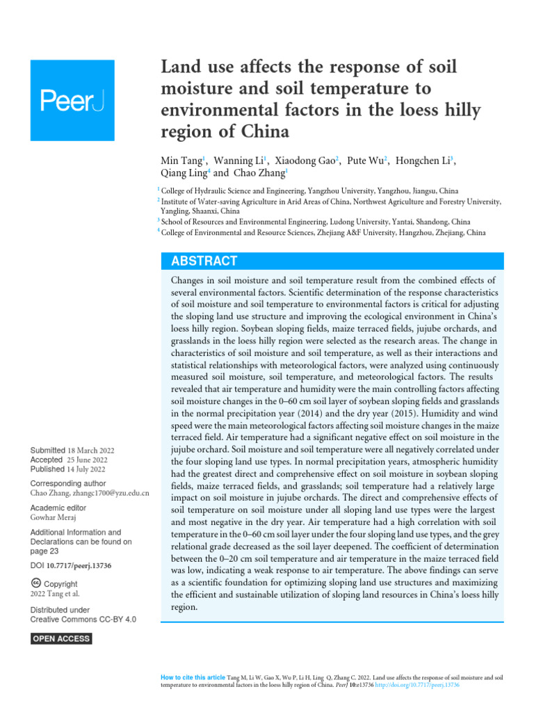 Land_use_affects_the_response_of_soil_moisture_and | PDF | Soil | Climate