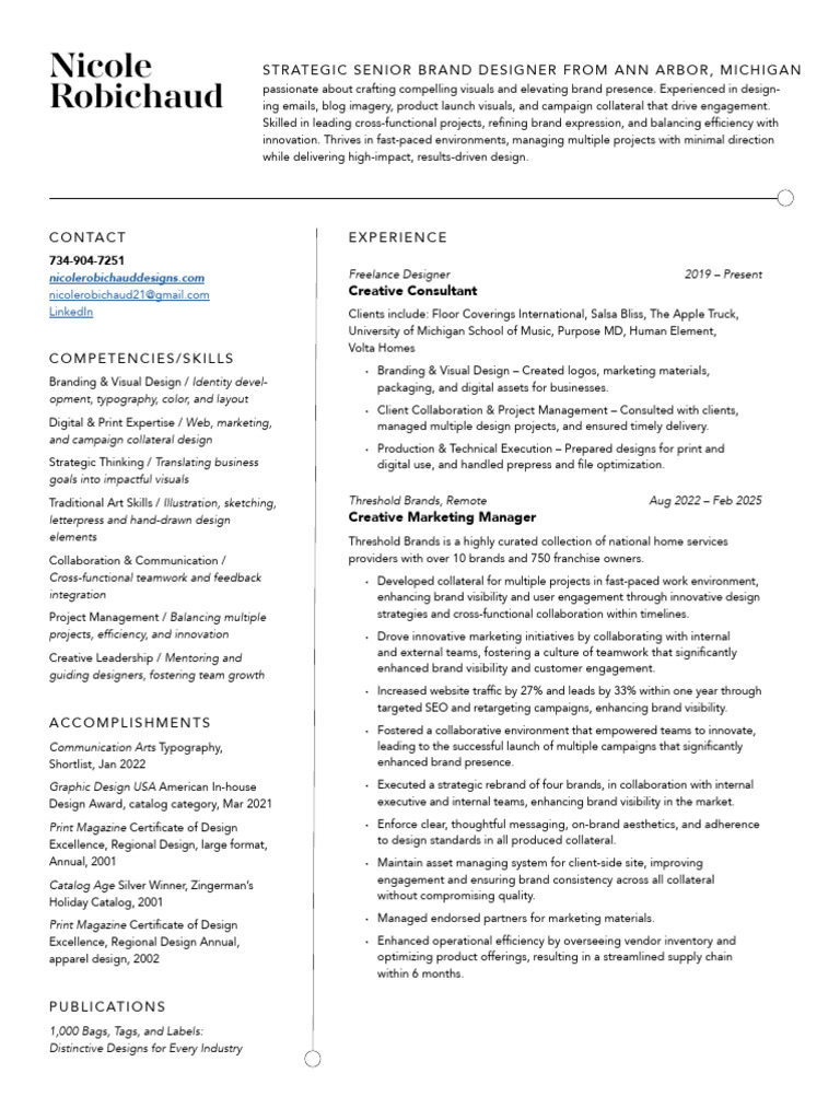 Brand Designer Resume - Edit | PDF | Brand | Communication Design