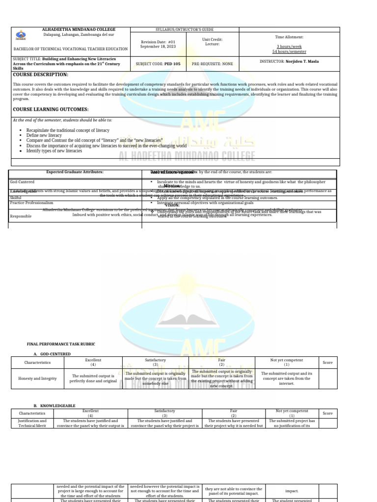 Building and Enhancing New Literacies Across The Curriculum FINAL For Me | PDF | Literacy ...