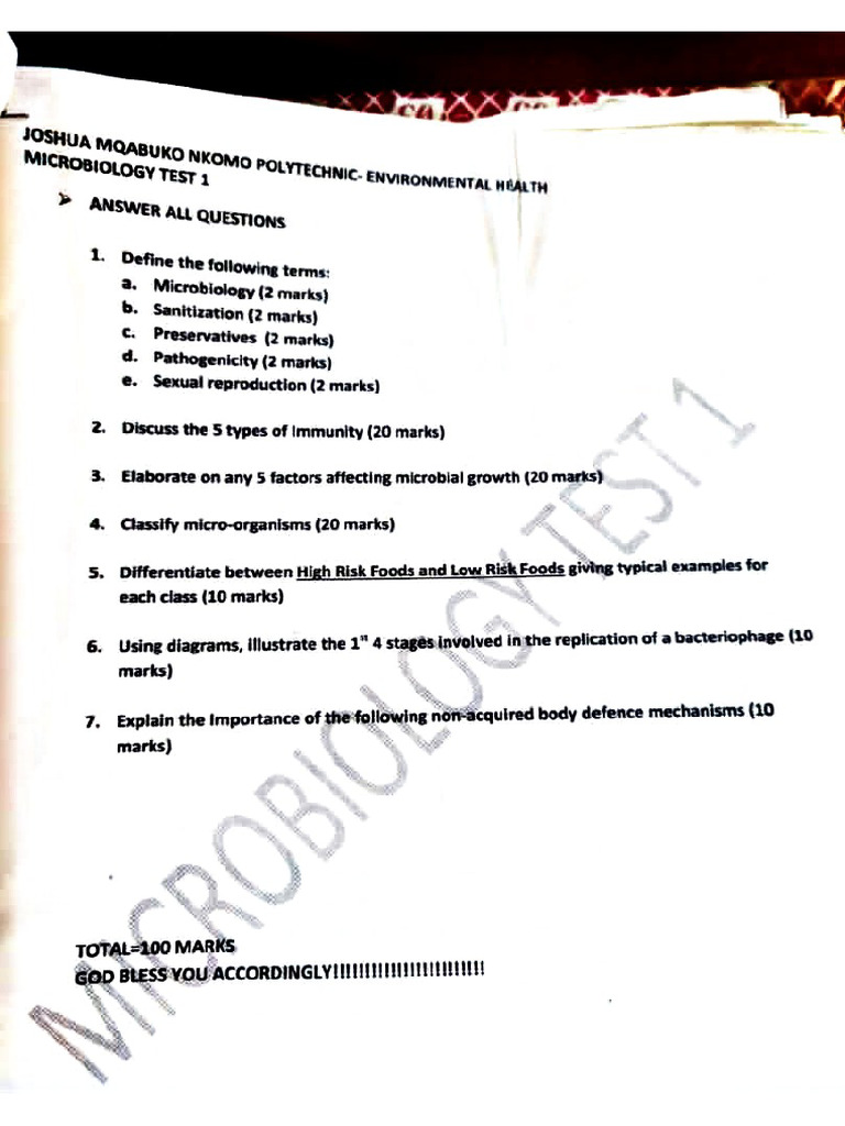 Microbio Q N A | PDF