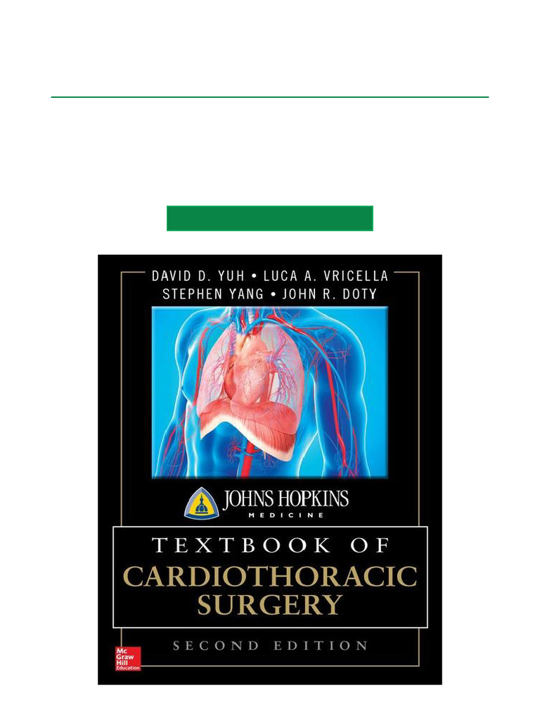 Johns Hopkins Textbook of Cardiothoracic Surgery, Second Edition, 2nd Edition Digital Download | PDF