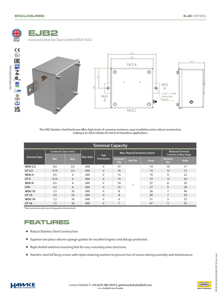 EJB2 - Enclosure Datasheet | PDF