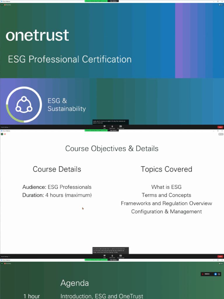 OneTrust ESG Professional - Slides 20221209 | PDF