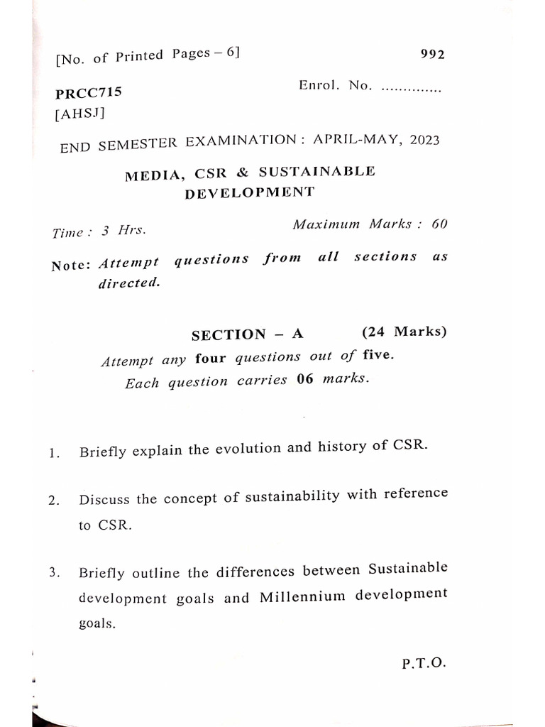 4th Sems PYQ (2023-2024) | PDF