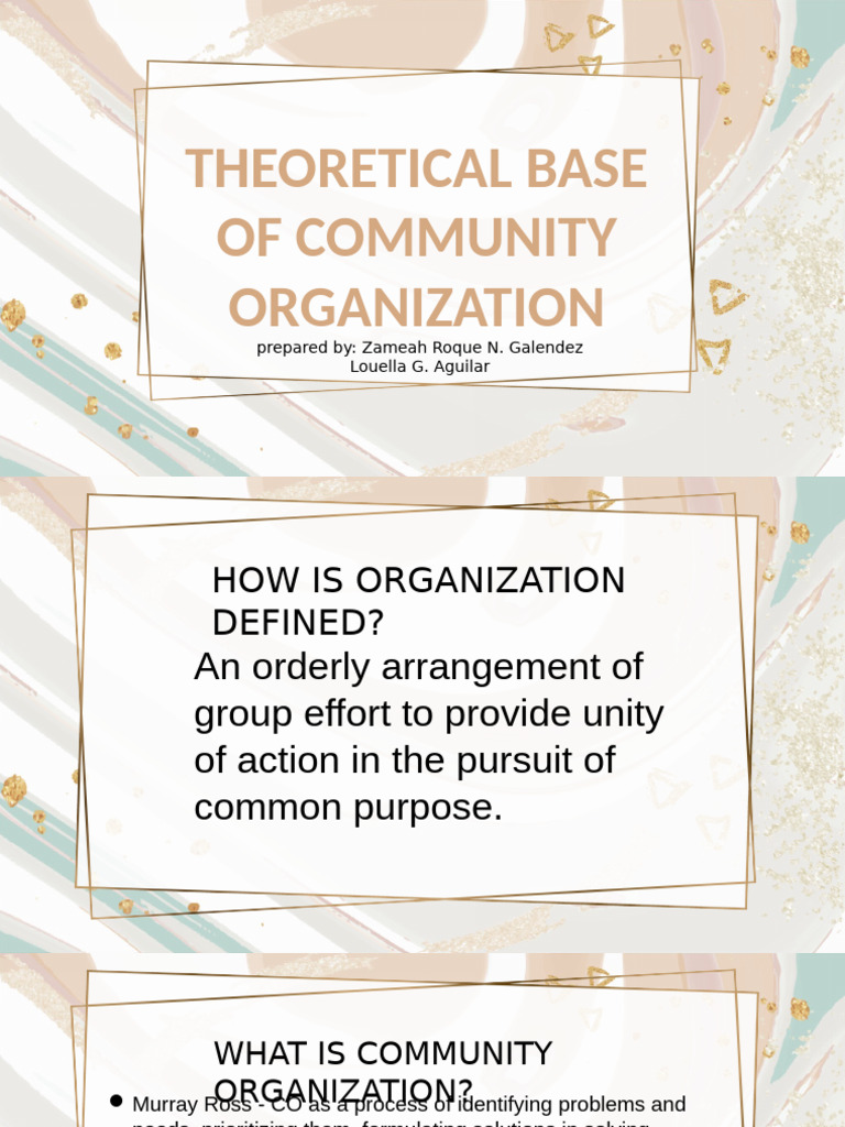 Community Organization Theory Overview | PDF | Poverty | Poverty ...