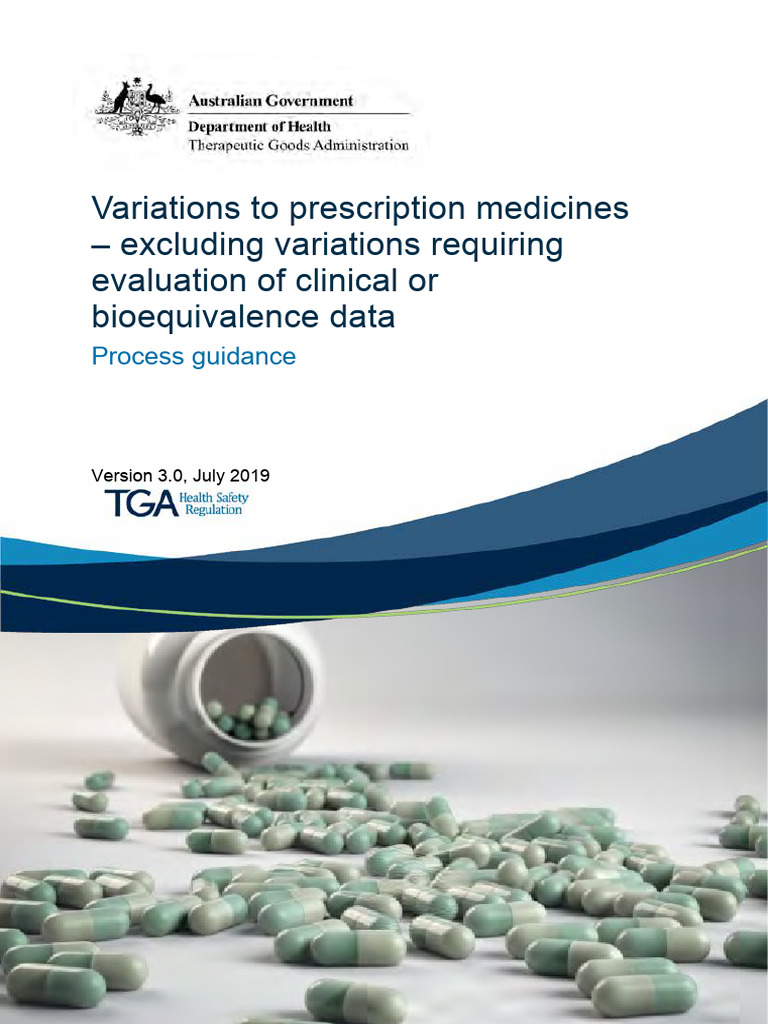 Variations Prescription Medicines Excluding Variations Requiring ...