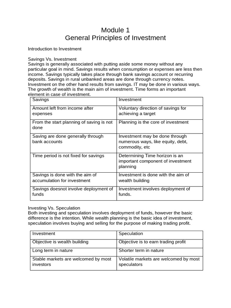 Xykkn - General Principles of Investment | PDF | Investing | Stocks