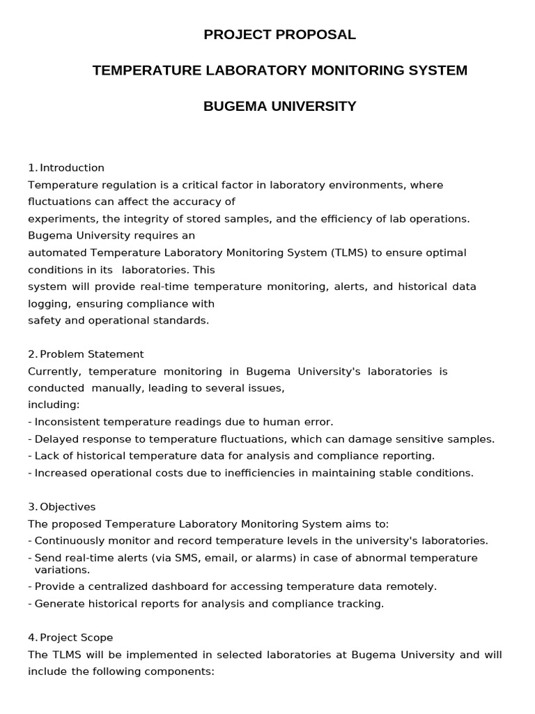 Temperature_Laboratory_Monitoring_Proposal | PDF | Laboratories ...