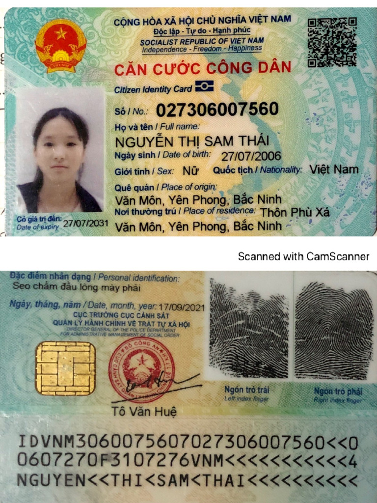 CCCD C A Sam Thái | PDF