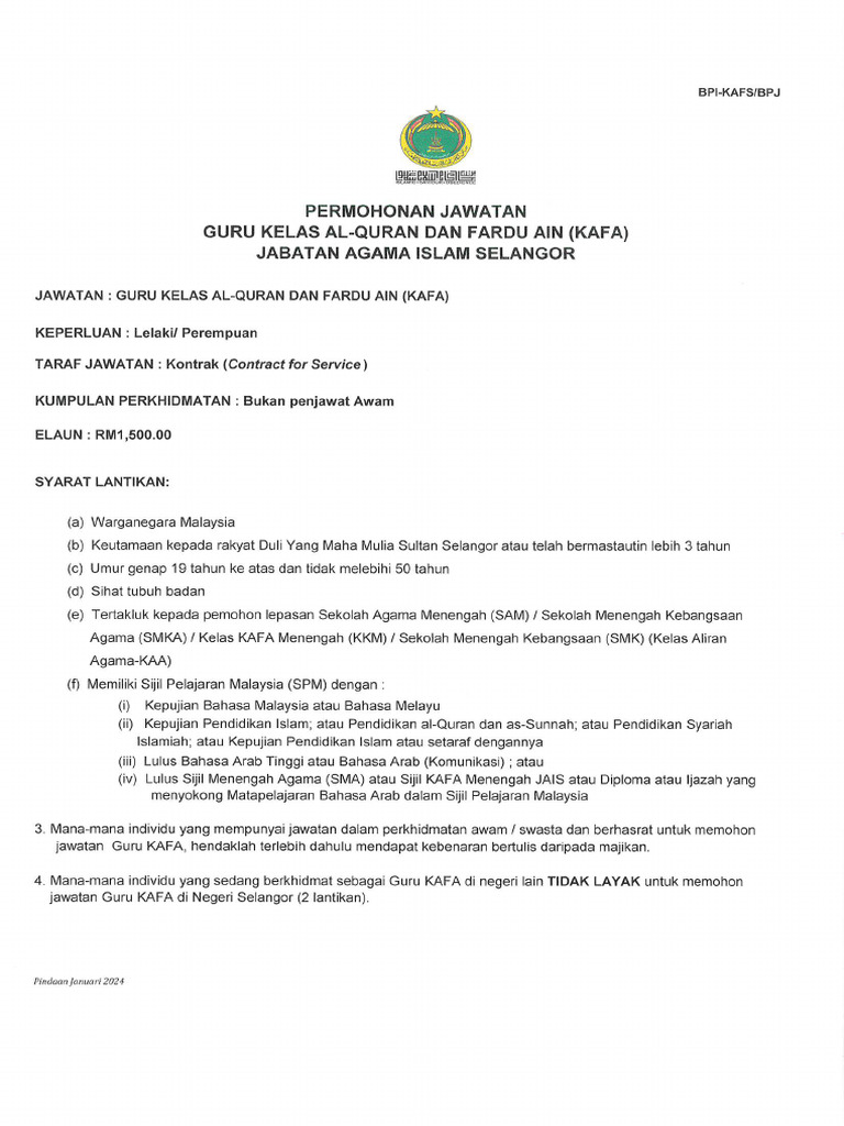 Borang Kafa Batrisya Copy | PDF