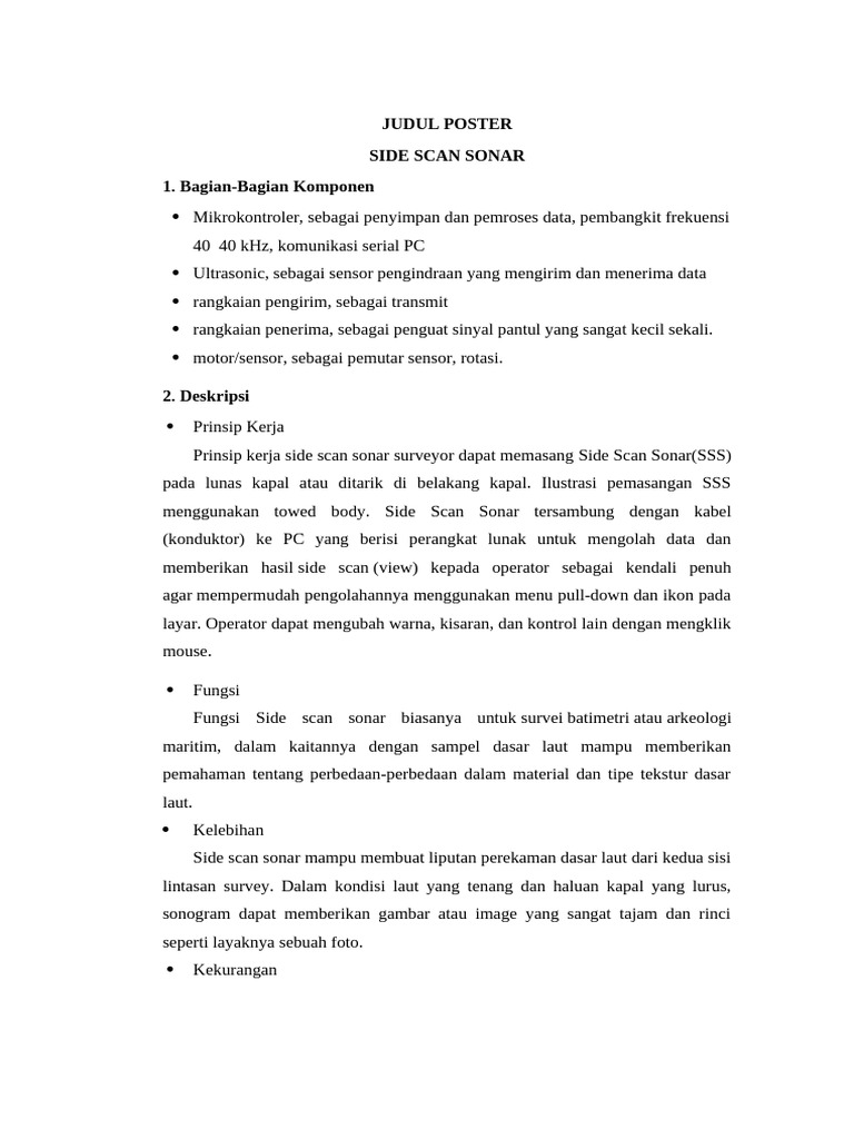 Side Scan Sonar | PDF