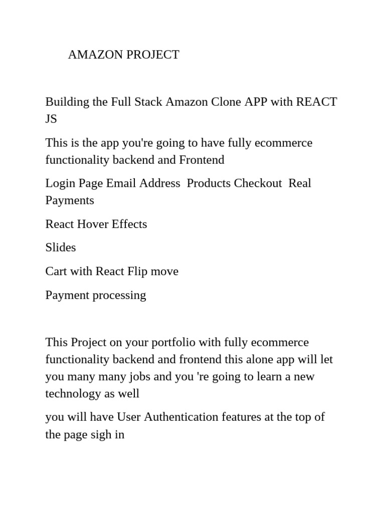 Building The Amazon Clone APP | PDF | Information Technology | Software Engineering