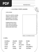 Atividade Poema A Foca | PDF