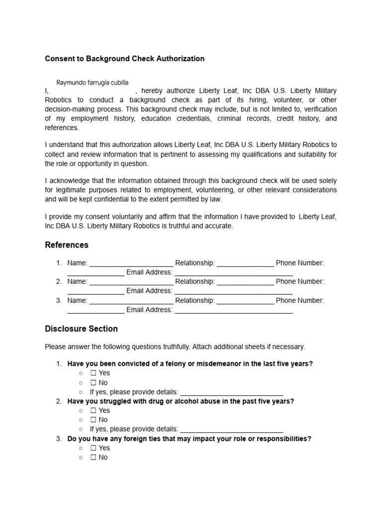 Consent For Background Check - 4 - 16 - 25, 3 - 43 - PM | PDF ...
