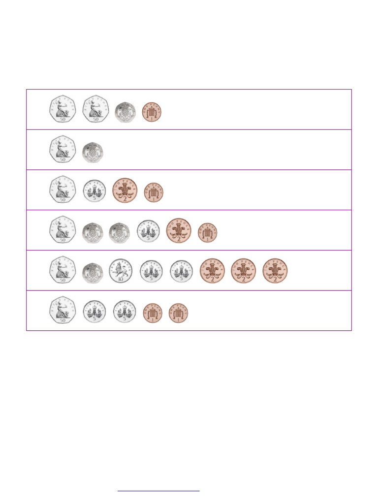 UK Money Counting Worksheet | PDF