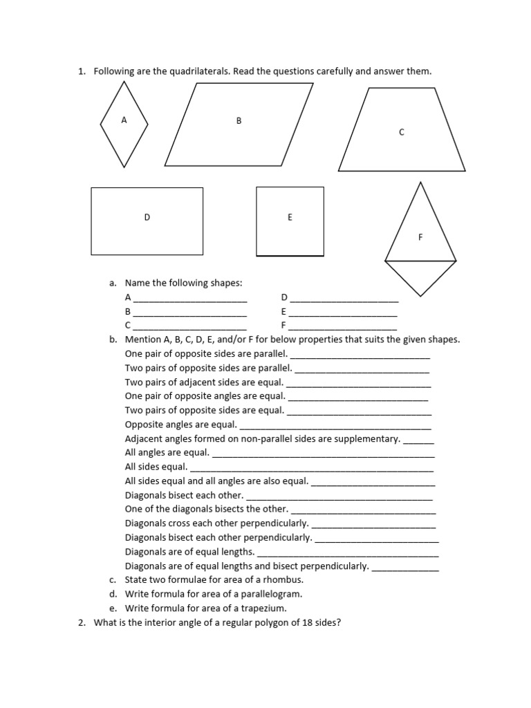 Understanding Quadrilaterals | PDF | Rectangle | Classical Geometry