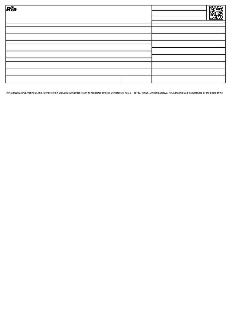 Ria Order Receipt PL993173913 | PDF | Payments | Receipt