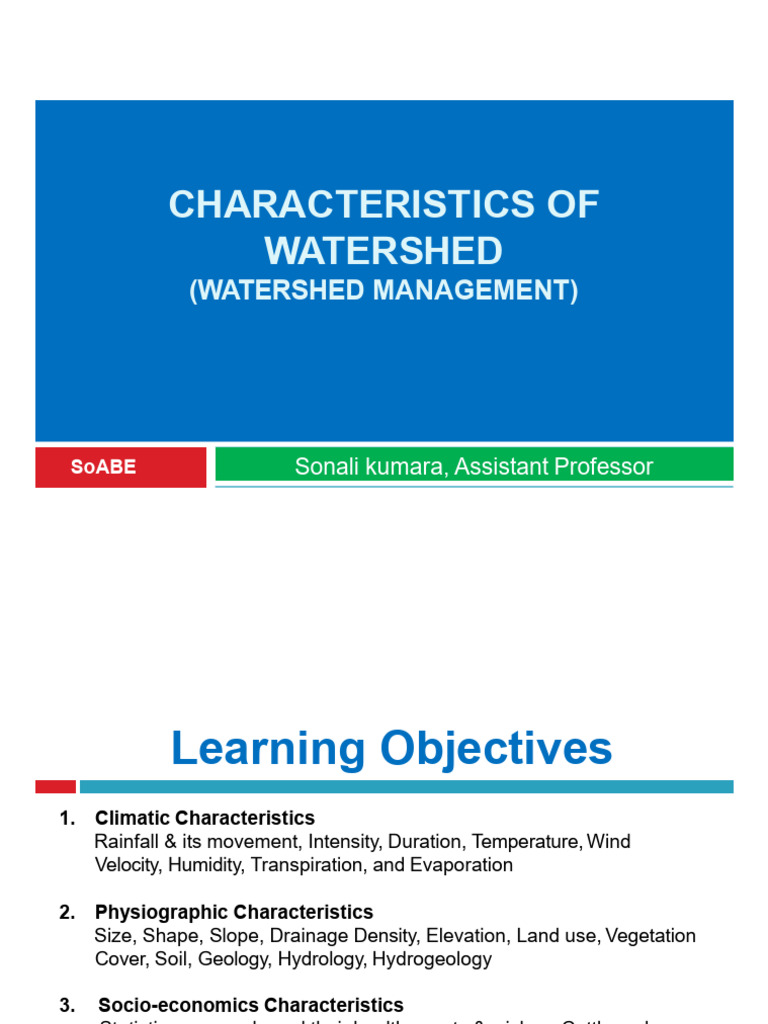 Characteristics of Watershed | PDF | Drainage Basin | Surface Runoff