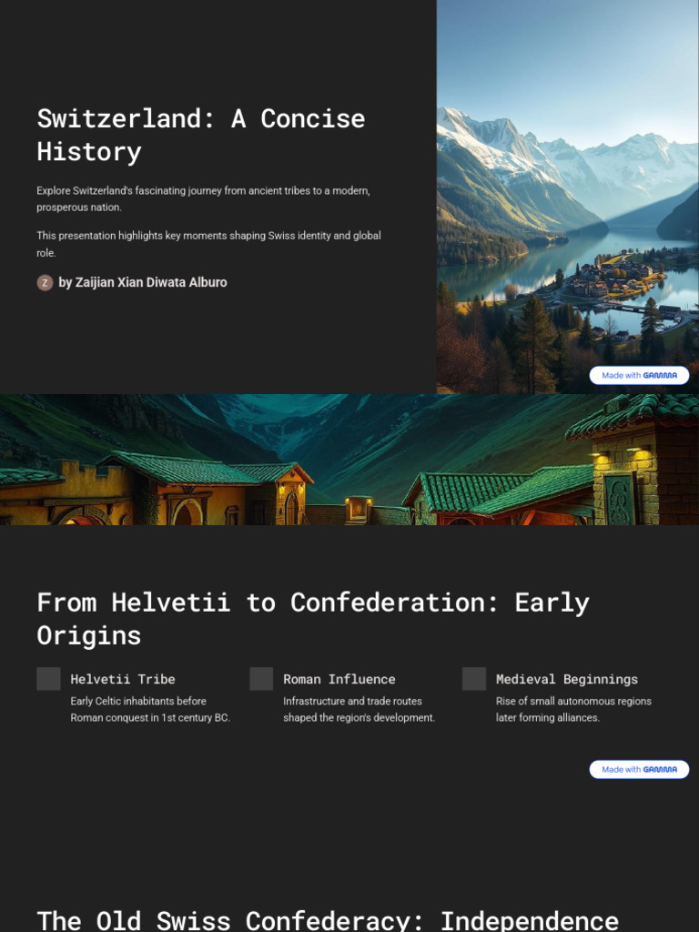 Switzerland's Historical Journey | PDF | Switzerland | Europe